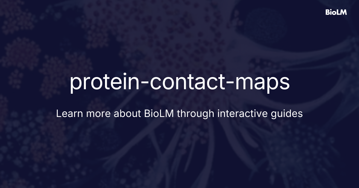 protein-contact-maps | BioLM