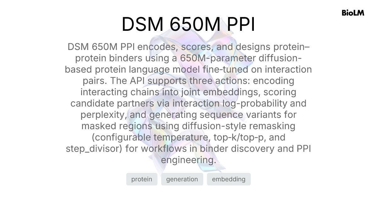 DSM 650M PPI | BioLM