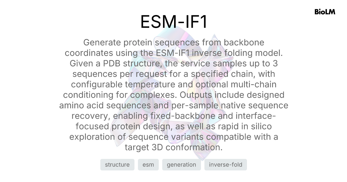 ESM-IF1 | BioLM